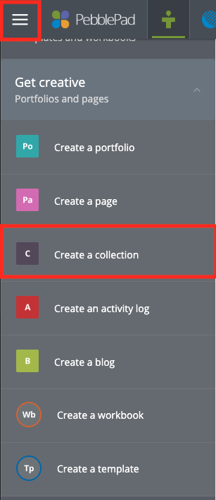 PebblePad Collections | Teaching and Learning Resource Center